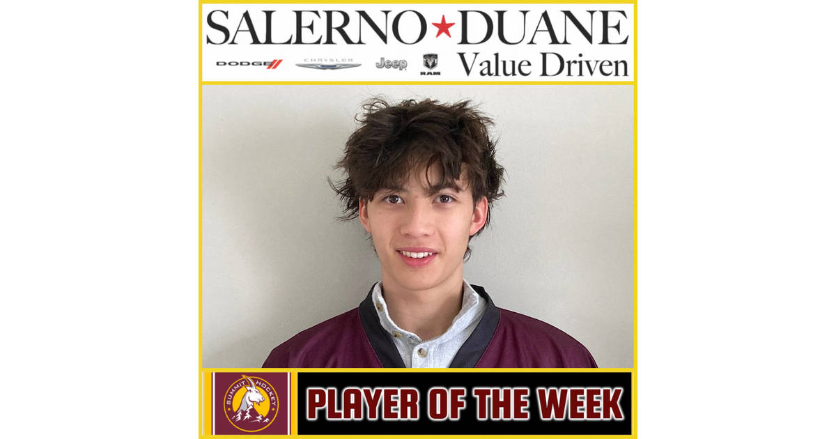 Gus Chong Named Salerno Duane Summit Boys Hockey Player of the Week ...