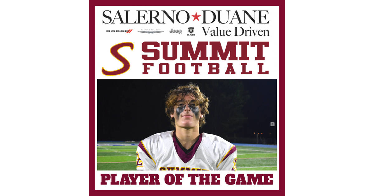 Tyler Kessel Named 'Salerno Duane Summit Football Player of the Game ...