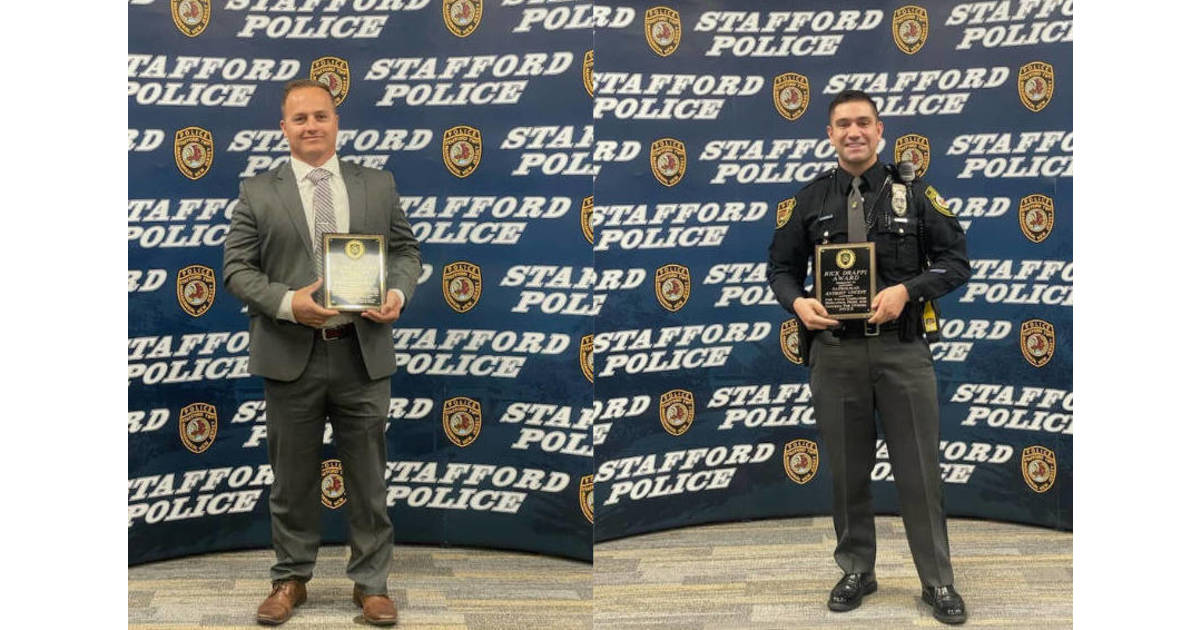 Stafford Police Honor Detective Smithman & Patrolman Vincent with 2022 ...