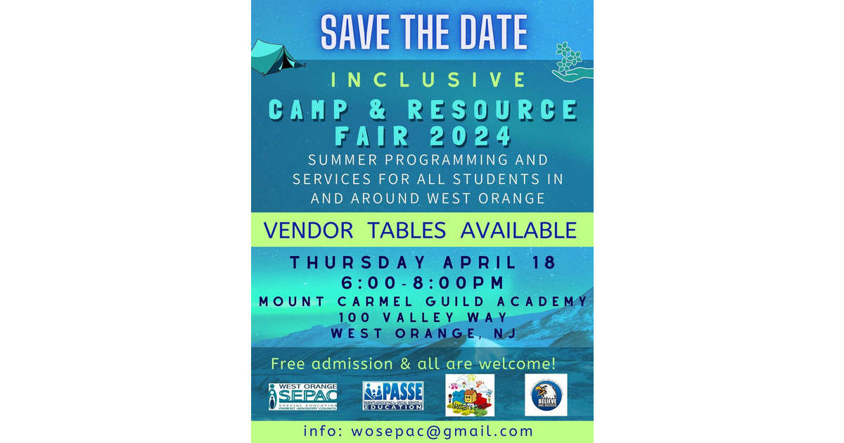 Inclusive Camp and Resource Fair Set for April 18 | West Orange, NJ ...