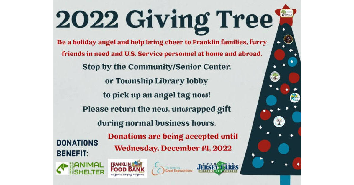 Giving Tree Campaign Starts Today! | Franklin Township, NJ News TAPinto