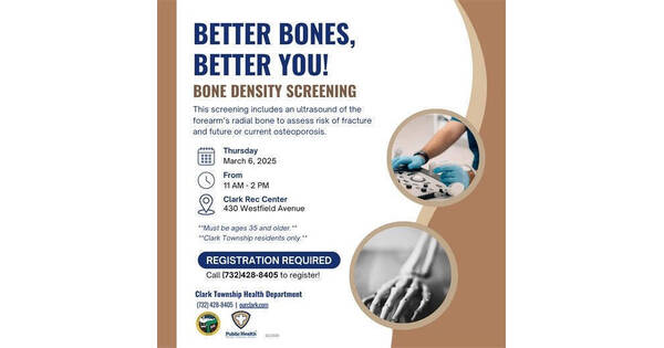 Bone Density Screening in Clark on March 6 | Clark, NJ News TAPinto ...