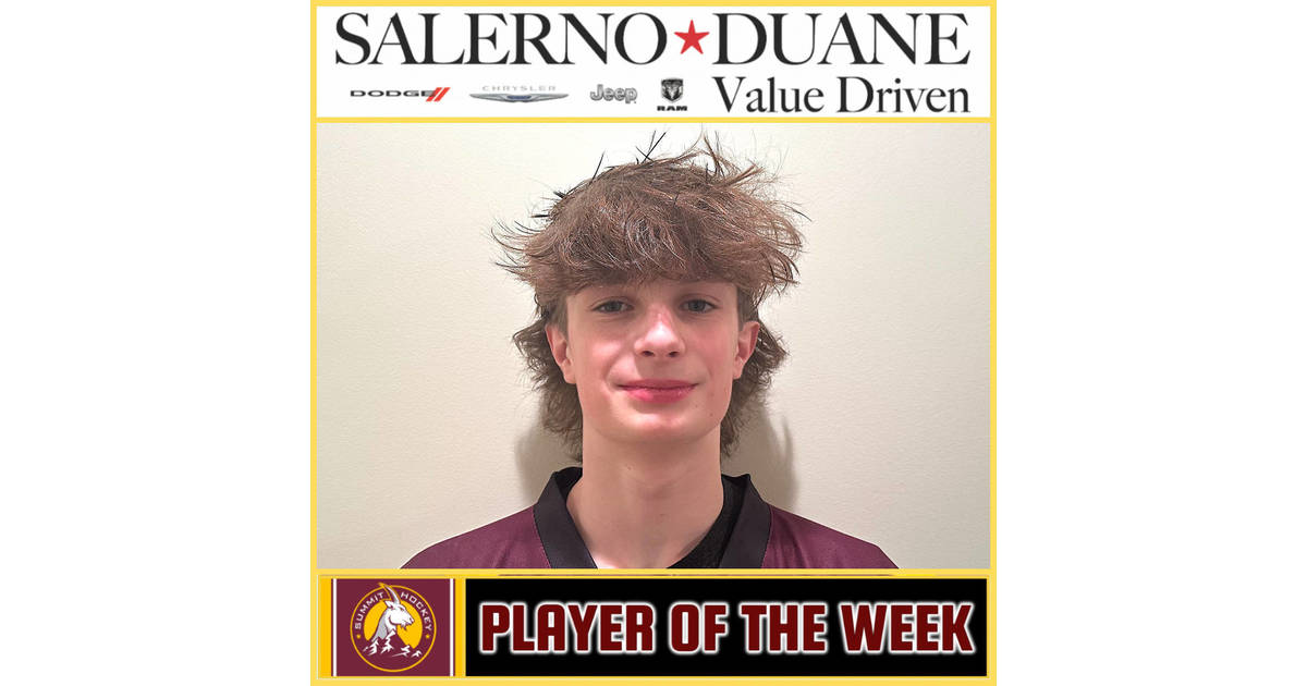 Jacob Jett Selected as Salerno Duane Summit Boys Hockey Player of the ...