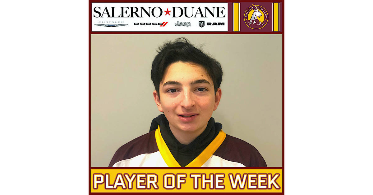Ryan Cohen Named Salerno Duane Summit Boys Hockey Player of the Week ...
