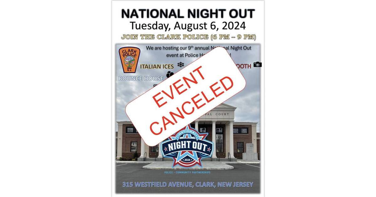 Clark's National Night Out Canceled Due to Impending Inclement Weather ...