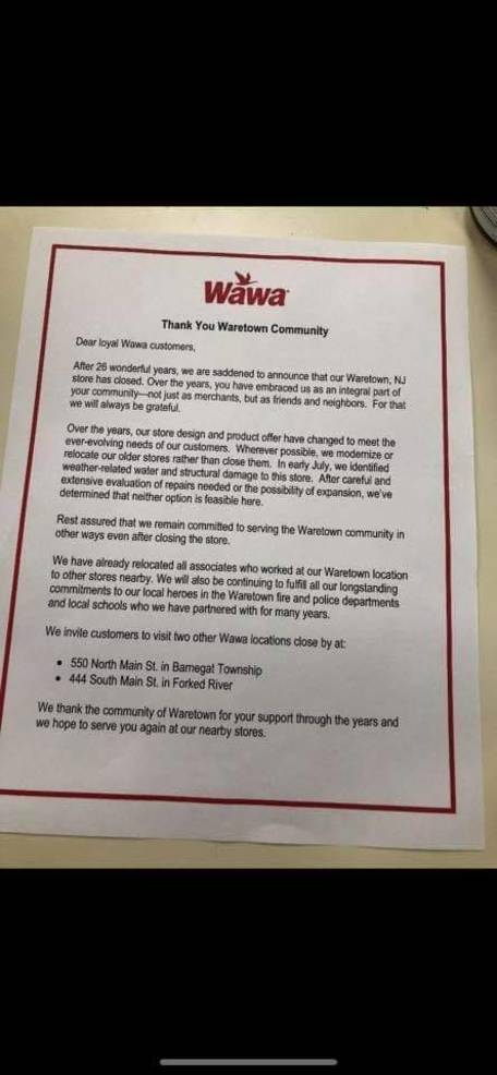 Petition Appeals to Wawa to Reconsider Close of Waretown Store | TAPinto