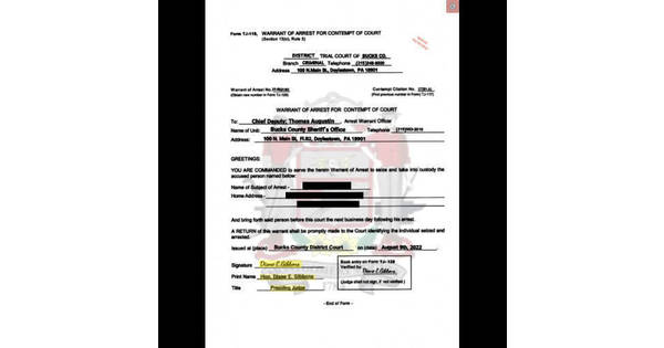 Scam Alert: Warrant for Your Arrest From the Bucks County Courts ...