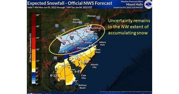 Belmar/Lake Como Weather Alert: Snowy Start to Monday Expected | Belmar ...