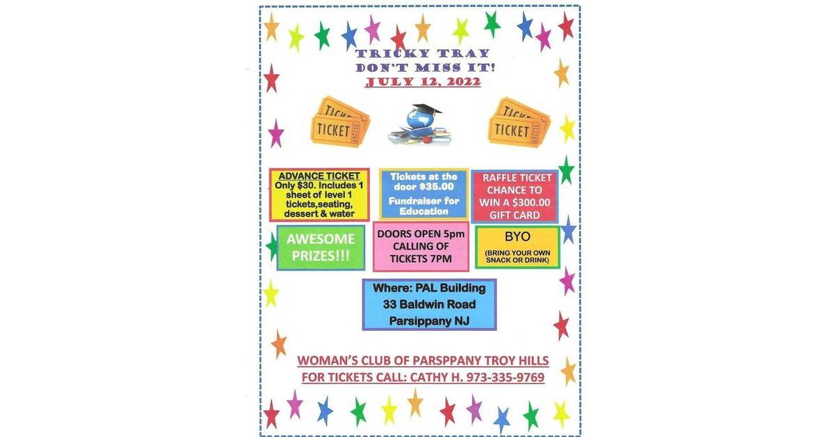 Women's Club of Parsippany Hosting Tricky Tray Event on July 12th ...