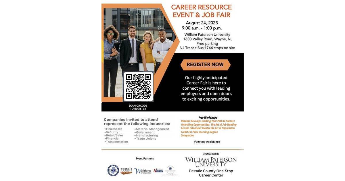 Passaic County One-Stop Career Center to Co-Host Career Resource Event ...
