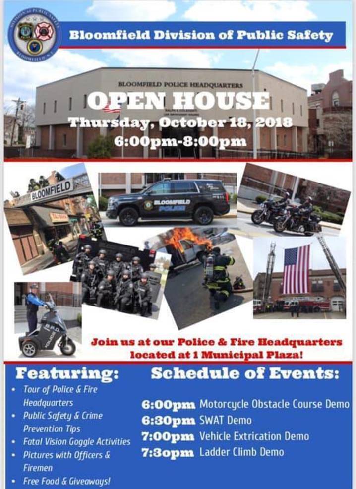 Bloomfield Public Safety Department Open House Thursday at Municipal ...