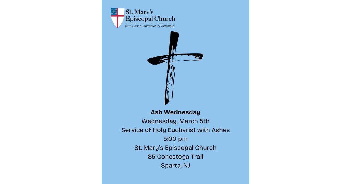 Ash Wednesday Service at St. Mary's Episcopal Church, Sparta, NJ ...