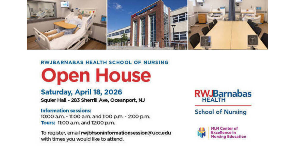 RWJBARNABAS HEALTH SCHOOL OF NURSING Open House for Future Potential ...