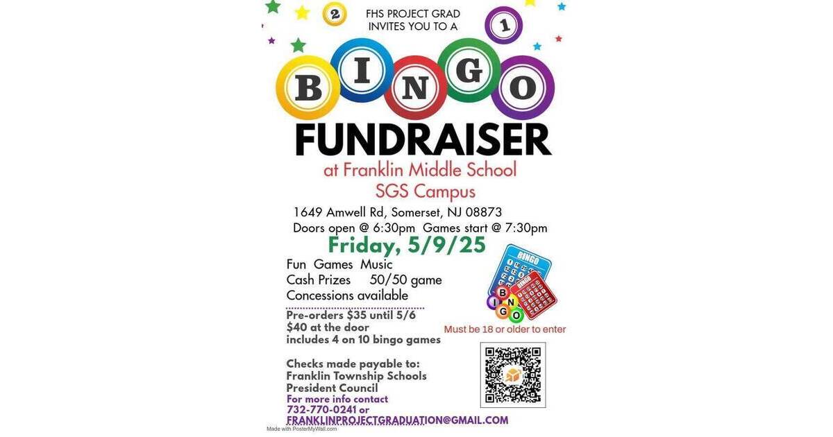 Project Graduation Bingo Night Fundraiser | TAPinto | TAPinto
