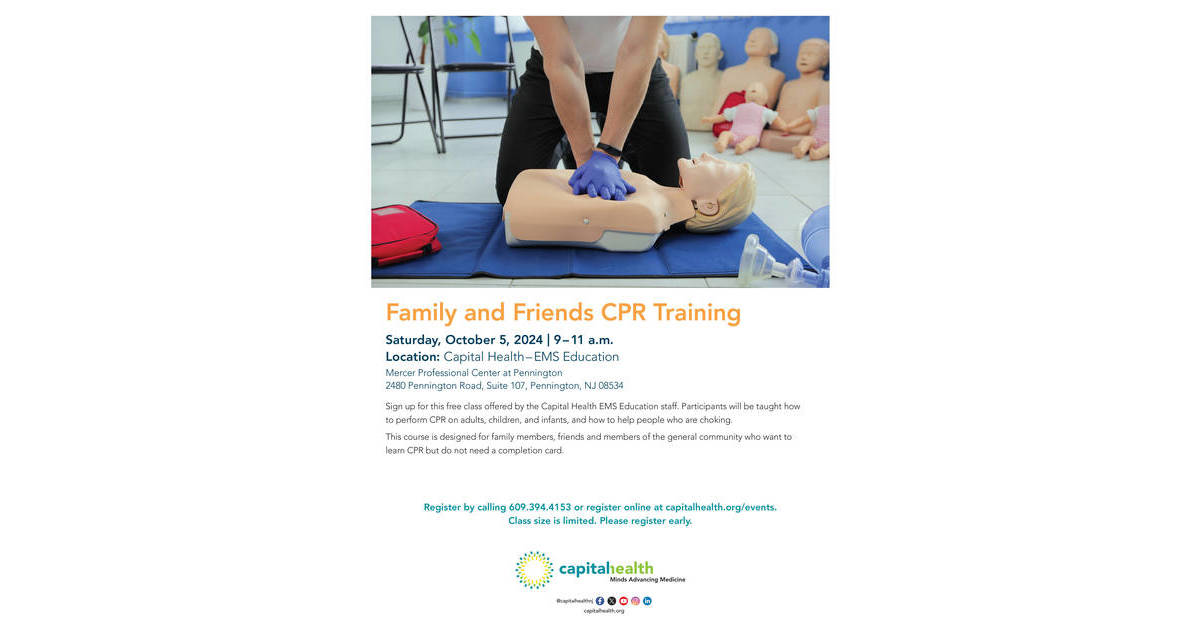 Family & Friends CPR Training (FREE) | TAPinto | TAPinto