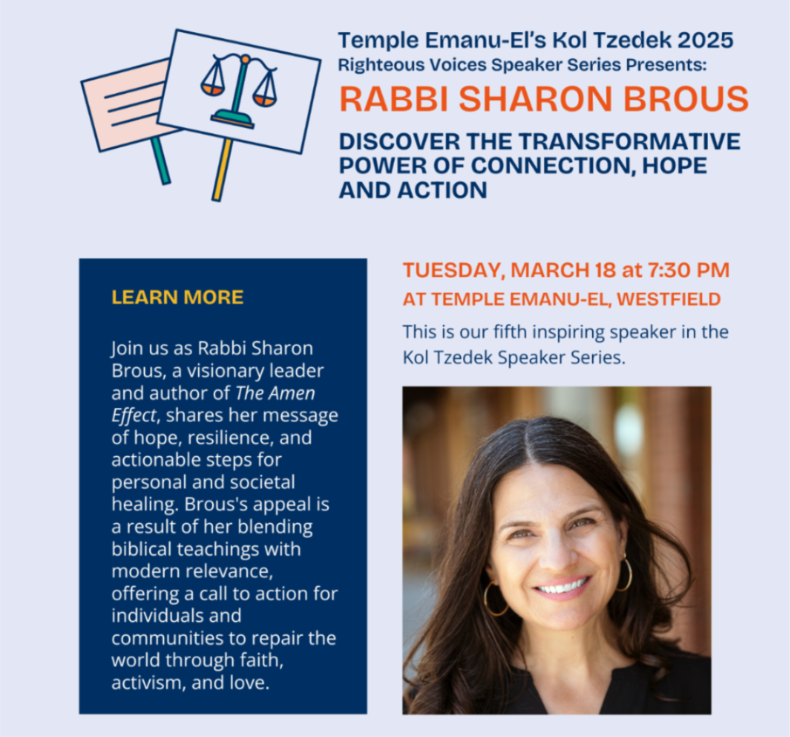 An Evening with Rabbi Sharon Brous. One of the leading Jewish voices of ...