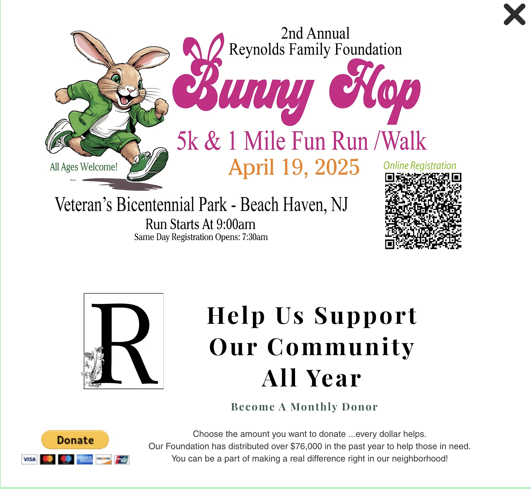Hop Into Spring at the Reynolds Family Foundation Bunny Hop 5K & 1-Mile ...