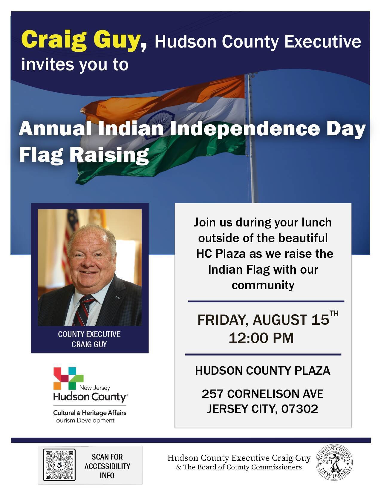 Hudson County’s Annual Indian Independence Day Flag Raising ...