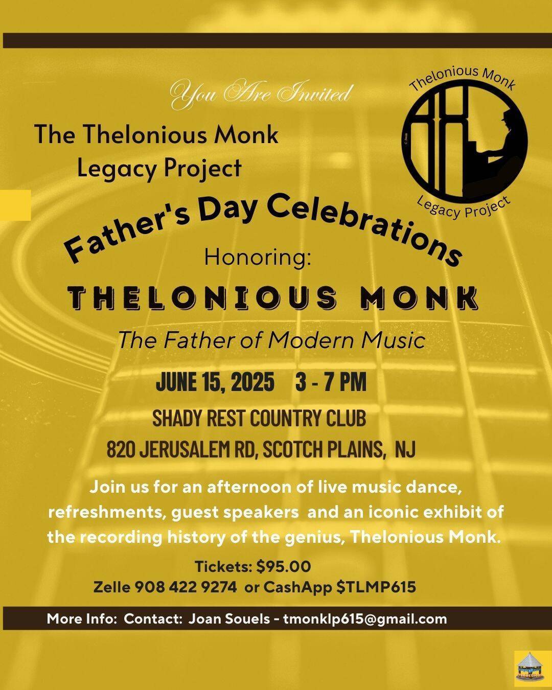 Father’s Day Celebration Honoring Thelonious Monk, the Father of Modern ...