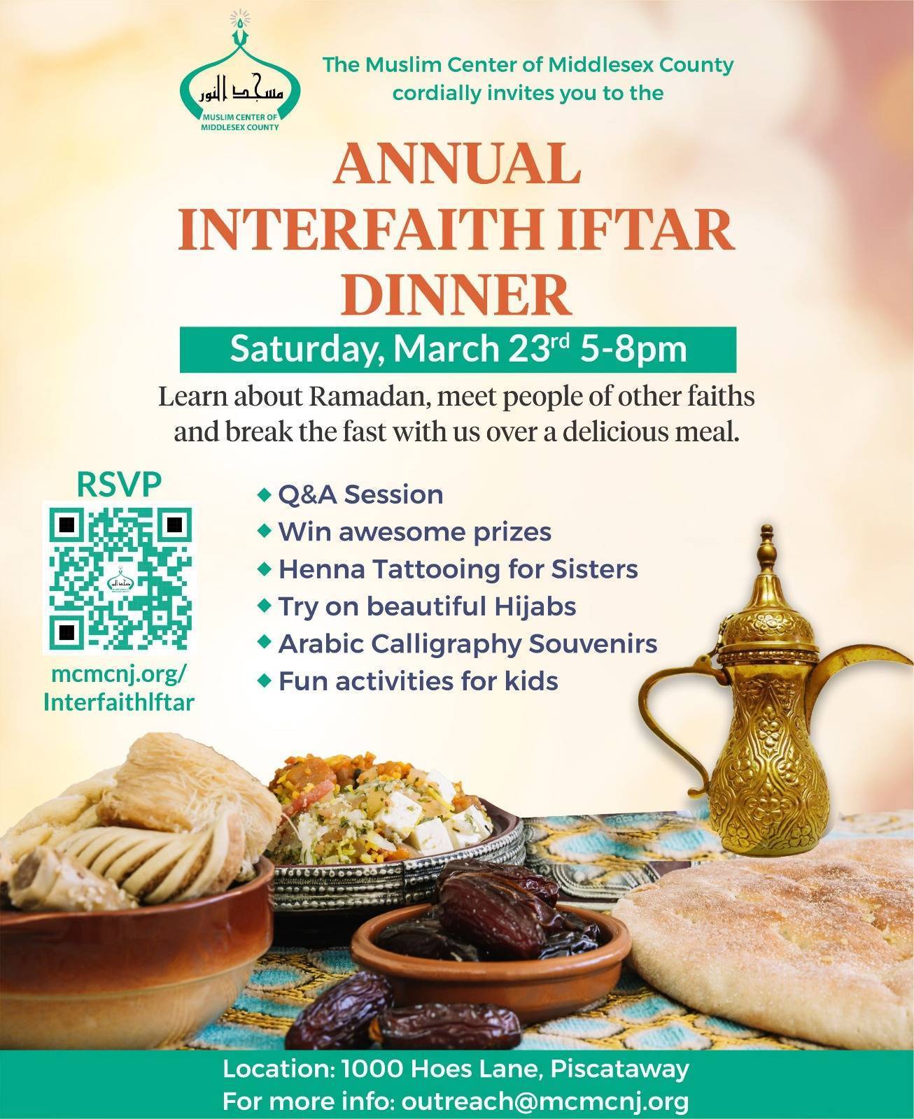Annual Interfaith Iftar Dinner at the Muslim Center of Middlesex County ...