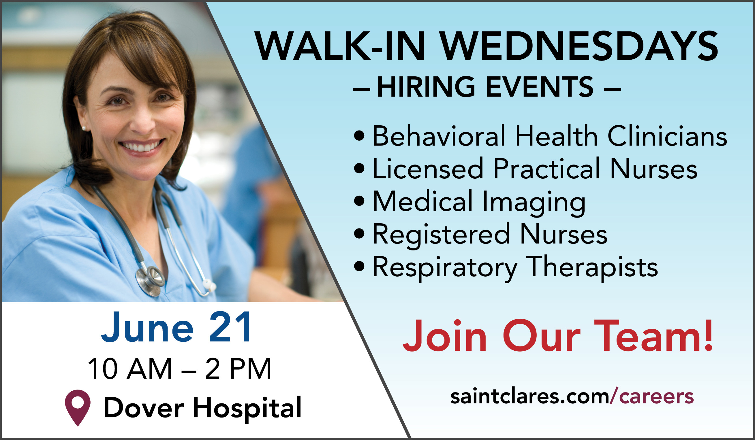 Walk-In Wednesdays Hiring Event | TAPinto | TAPinto