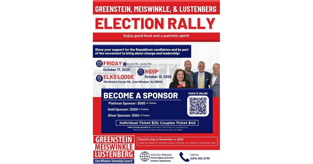 East Windsor Election Rally | TAPinto | TAPinto