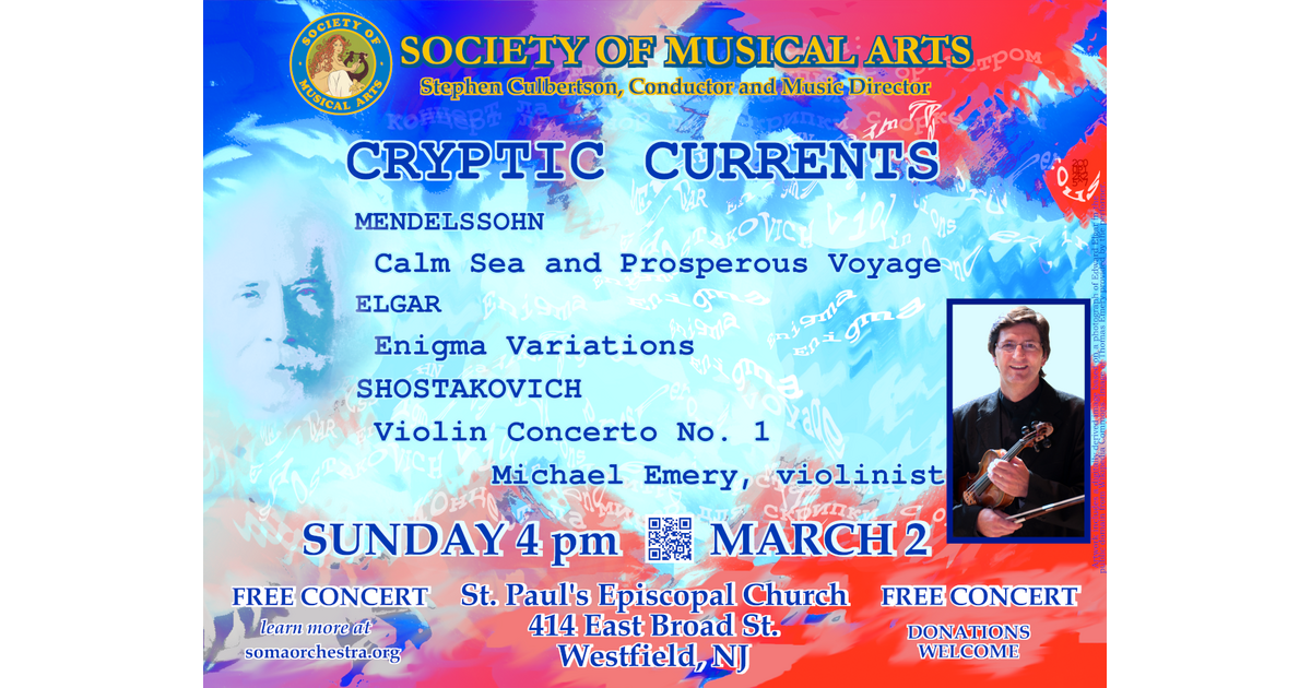 Society of Musical Arts Winter Concert: Cryptic Currents | TAPinto ...