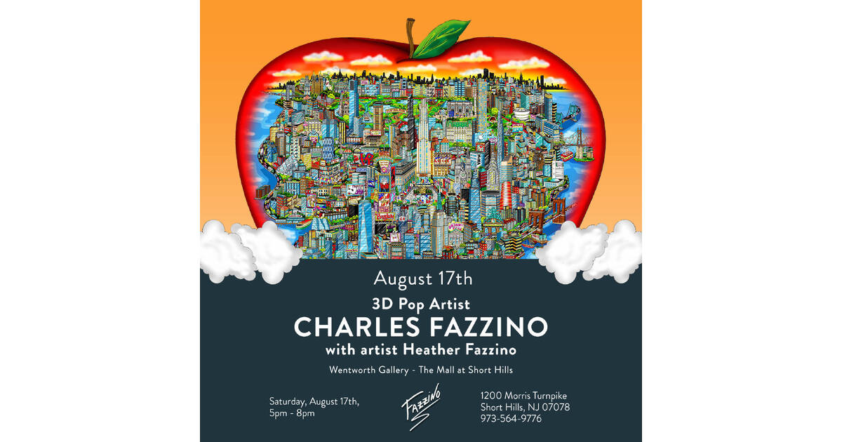 3D Pop Artist Charles Fazzino at Wentworth Gallery in Short Hills, NJ w ...