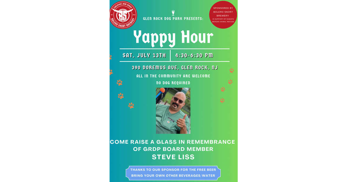 Glen Rock Yappy Hour in Memory of Steve Liss | TAPinto | TAPinto