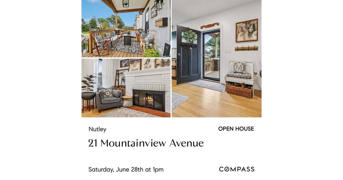 Nutley Open House at 21 Mountainview by Zachary Sebek Group | TAPinto ...