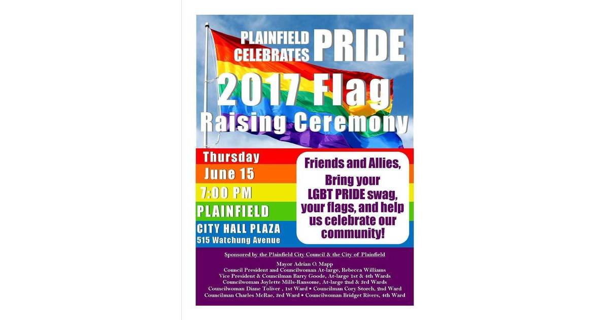 Plainfield Holds Flag Raising Ceremony for LGBT Pride Month ...