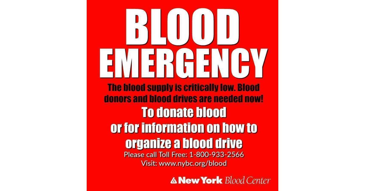 New Jersey Blood Services Declares Blood Emergency | East Hanover ...
