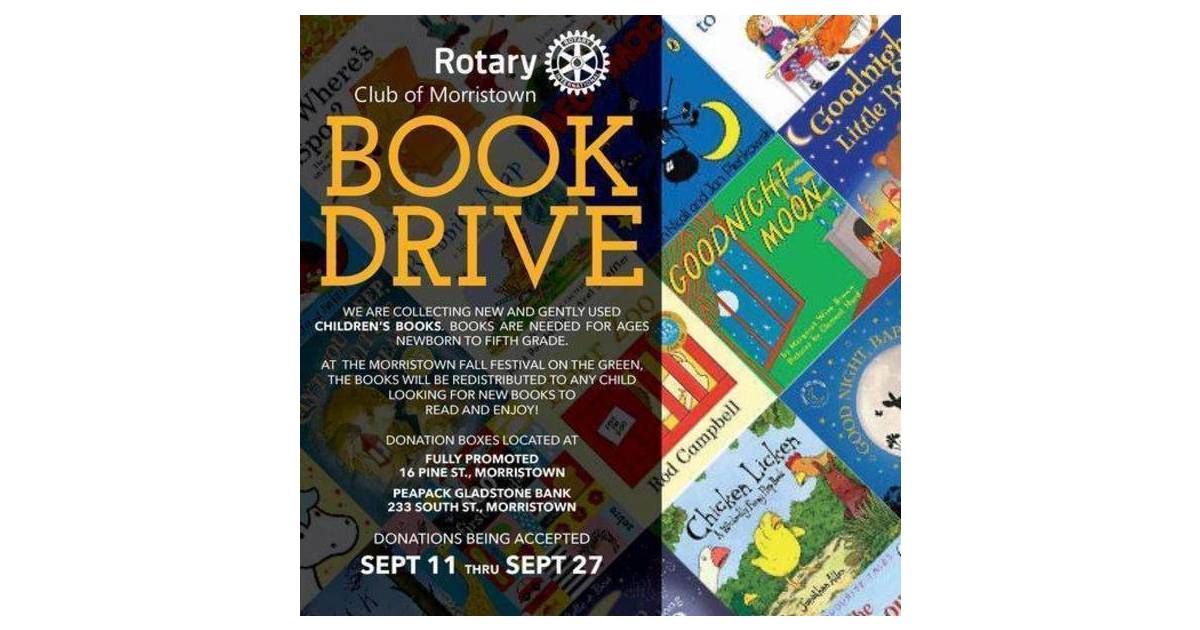 Book Drive for Kids Happening Now Through Sept. 27 | Morristown, NJ ...