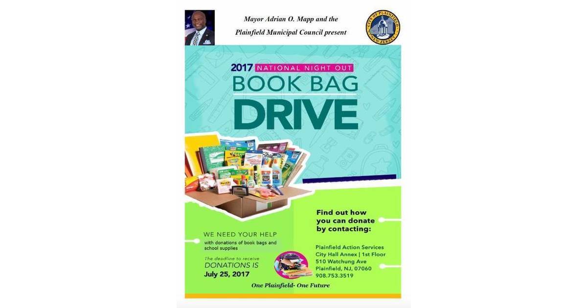 Plainfield Book Bag, School Supply Drive is Underway | Plainfield, NJ ...