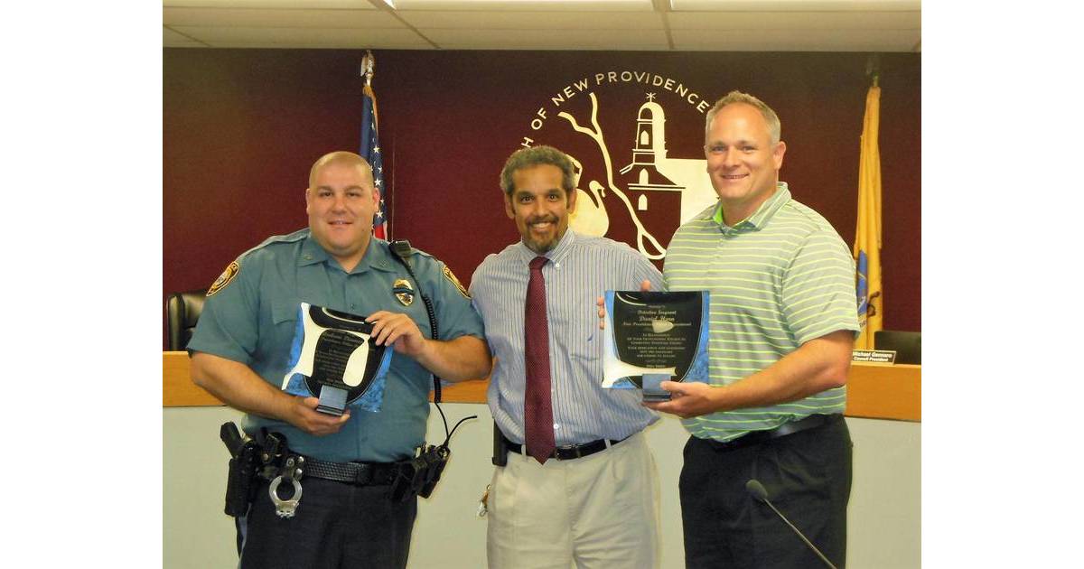 Two New Providence Police Officers Receive Awards: | New Providence, NJ ...