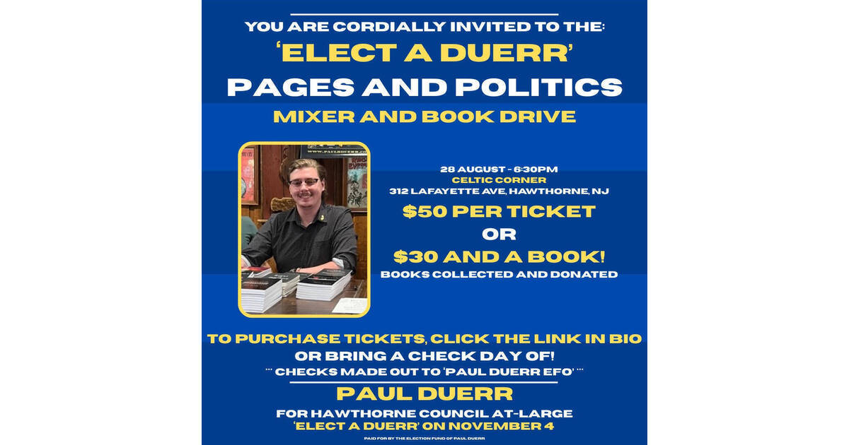 Hawthorne Council Candidate Paul Duerr To Host 'Pages And Politics ...