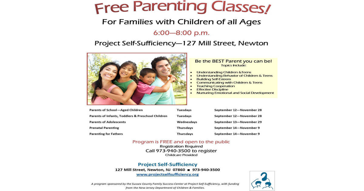 Free Parenting Classes at Project Self-Sufficiency | News TAPinto