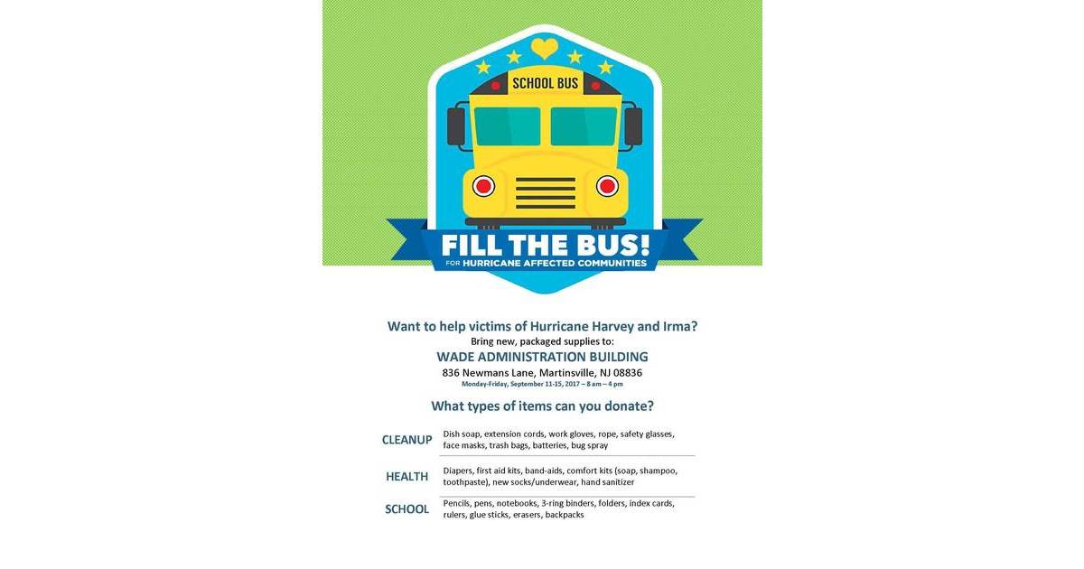 BRRSD Participating in Fill the Bus Initiative to Help Hurricane ...
