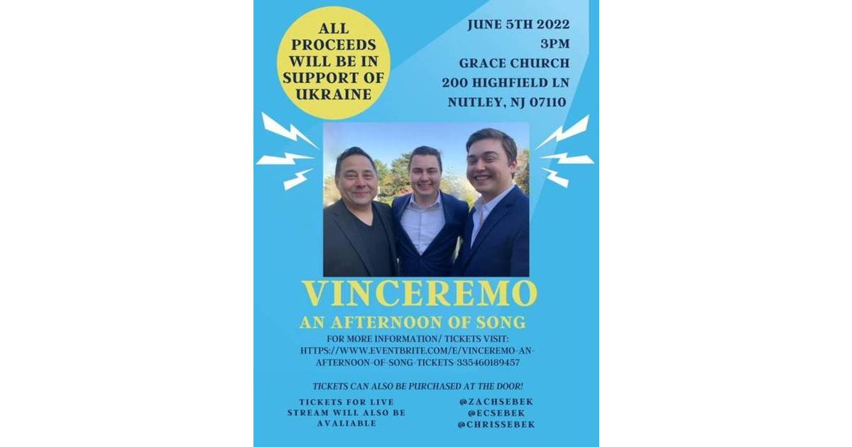 Sebek Trio to Perform Ukraine Benefit Concert at Grace Church Nutley ...