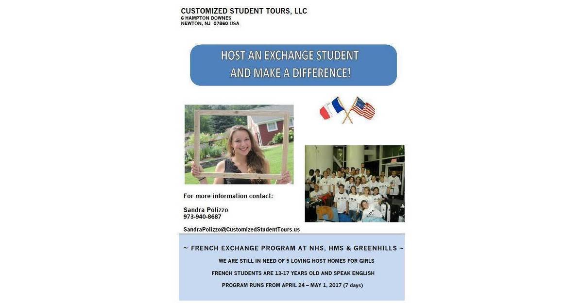French Exchange Program at Newton High School Seeks Host Families ...