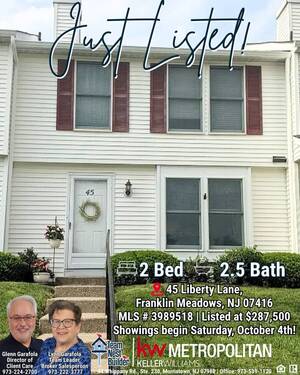 Just Listed 📍 45 Liberty Lane, Franklin Meadows, NJ 07416! | TAPinto