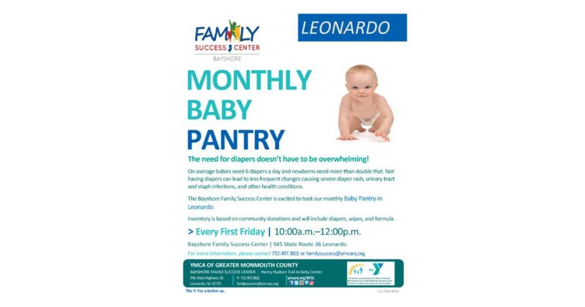 Baby Pantry Drive in Leonardo Sponsored by YMCA | Red Bank, NJ News TAPinto