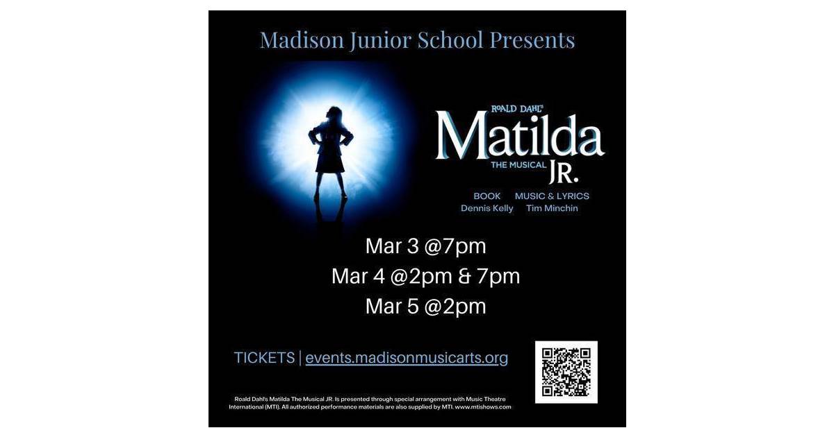 More Performances of Matilda, Jr. presented by Madison Junior School ...