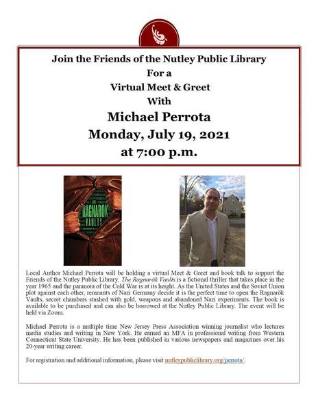 Virtual Meet & Greet with Local Author Michael Perrota Hosted by Nutley ...