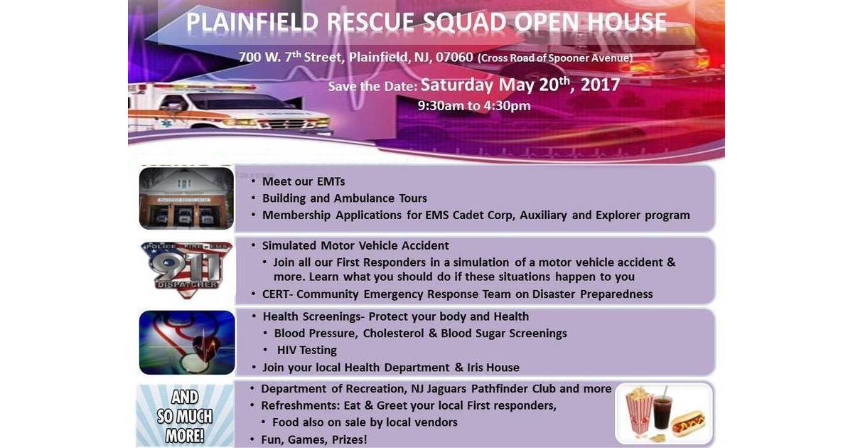 Plainfield Rescue Squad to Hold Open House on May 20 | Plainfield, NJ ...