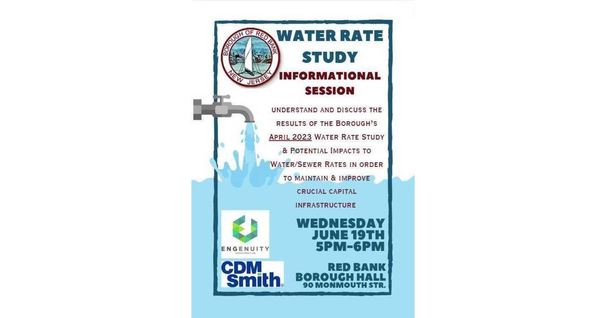 Tonight! June 19 - Red Bank NJ Water Rate Study Update Session | Red ...