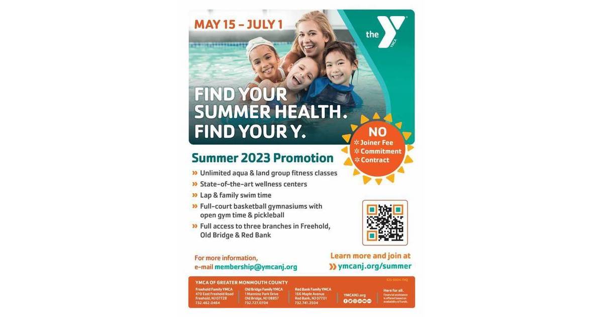 Try the YMCA on Memorial Day – FREE at All Local Y Locations | Red Bank ...