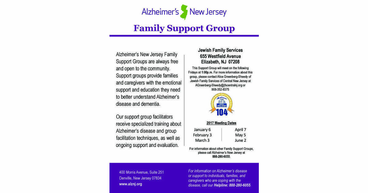 FREE ALZ/Dementia Support Group Friday | News TAPinto