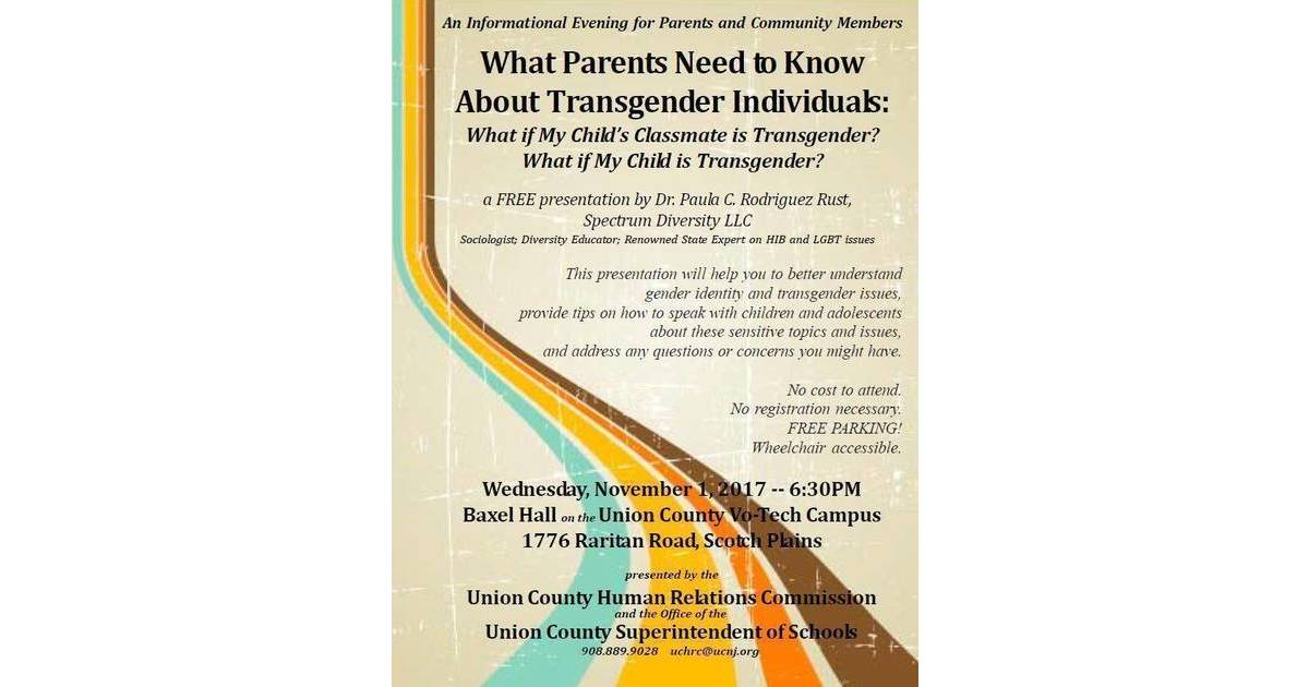 What Parents Need To Know About Transgender Individuals | Union, NJ ...
